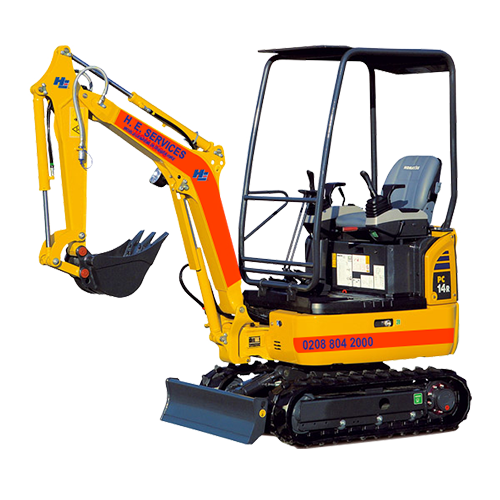 Mini Digger Rental with H. E. Services (Plant Hire) Ltd